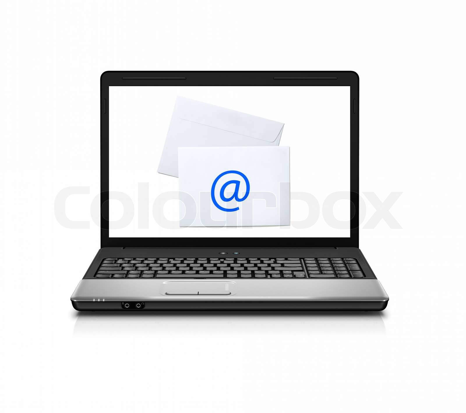 Laptop with mail envelope | Stock image | Colourbox