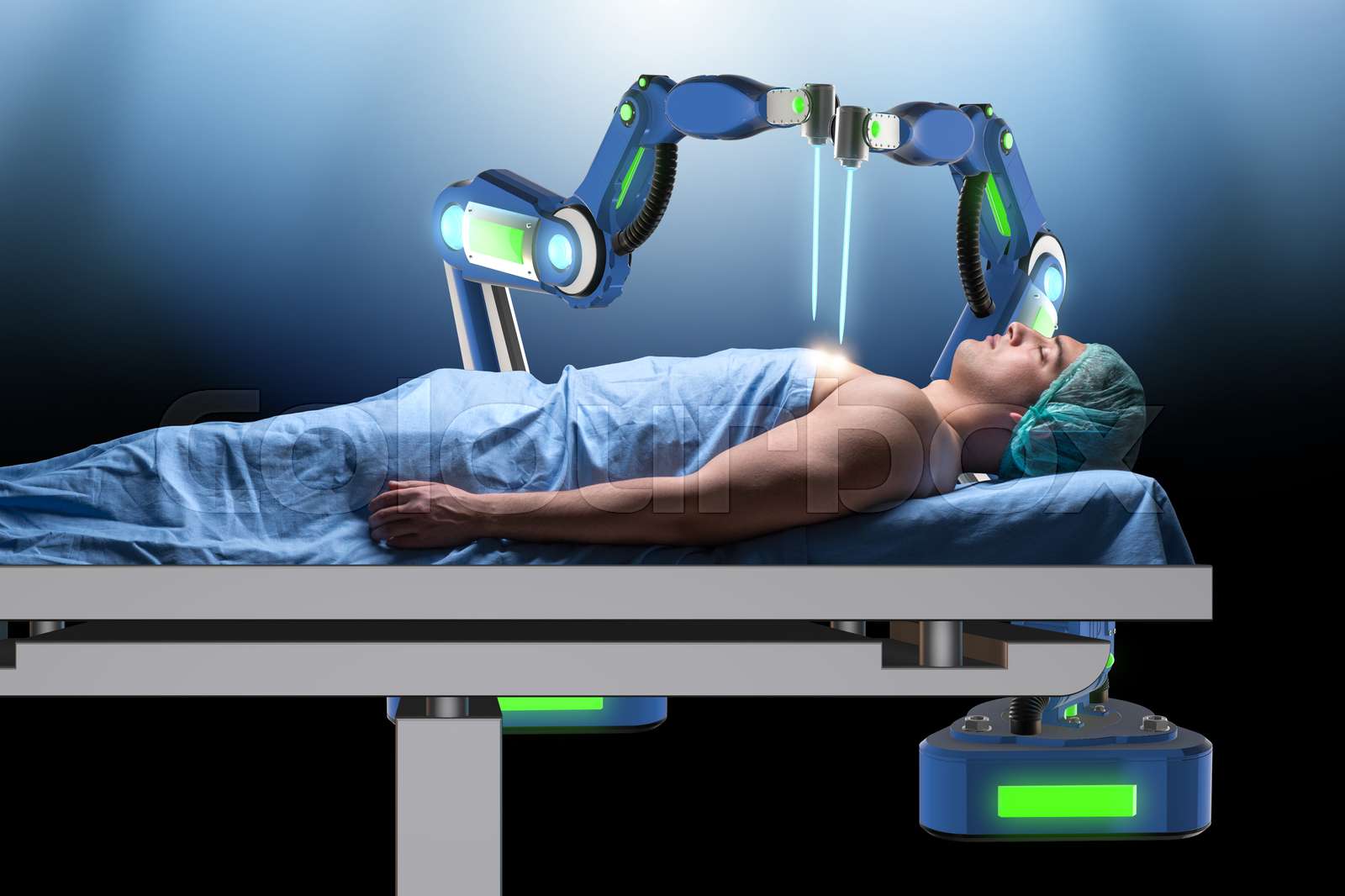 The surgery performed by robotic arm | Stock image | Colourbox