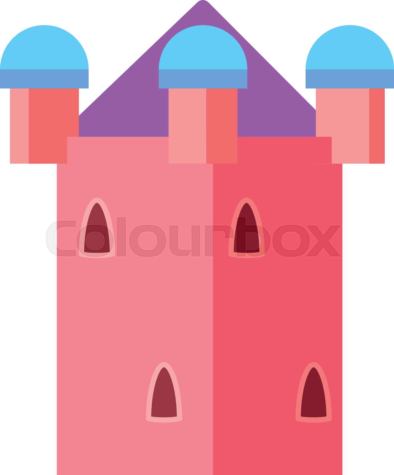 burg, turm, cartoon | Stock-Vektor | Colourbox