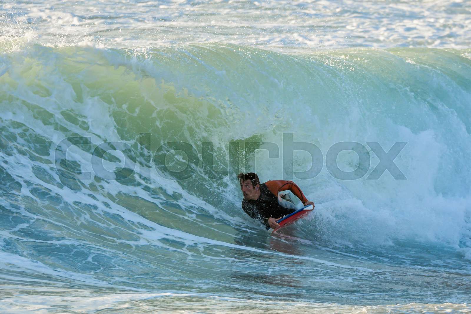 Bodyboarder in action | Stock image | Colourbox