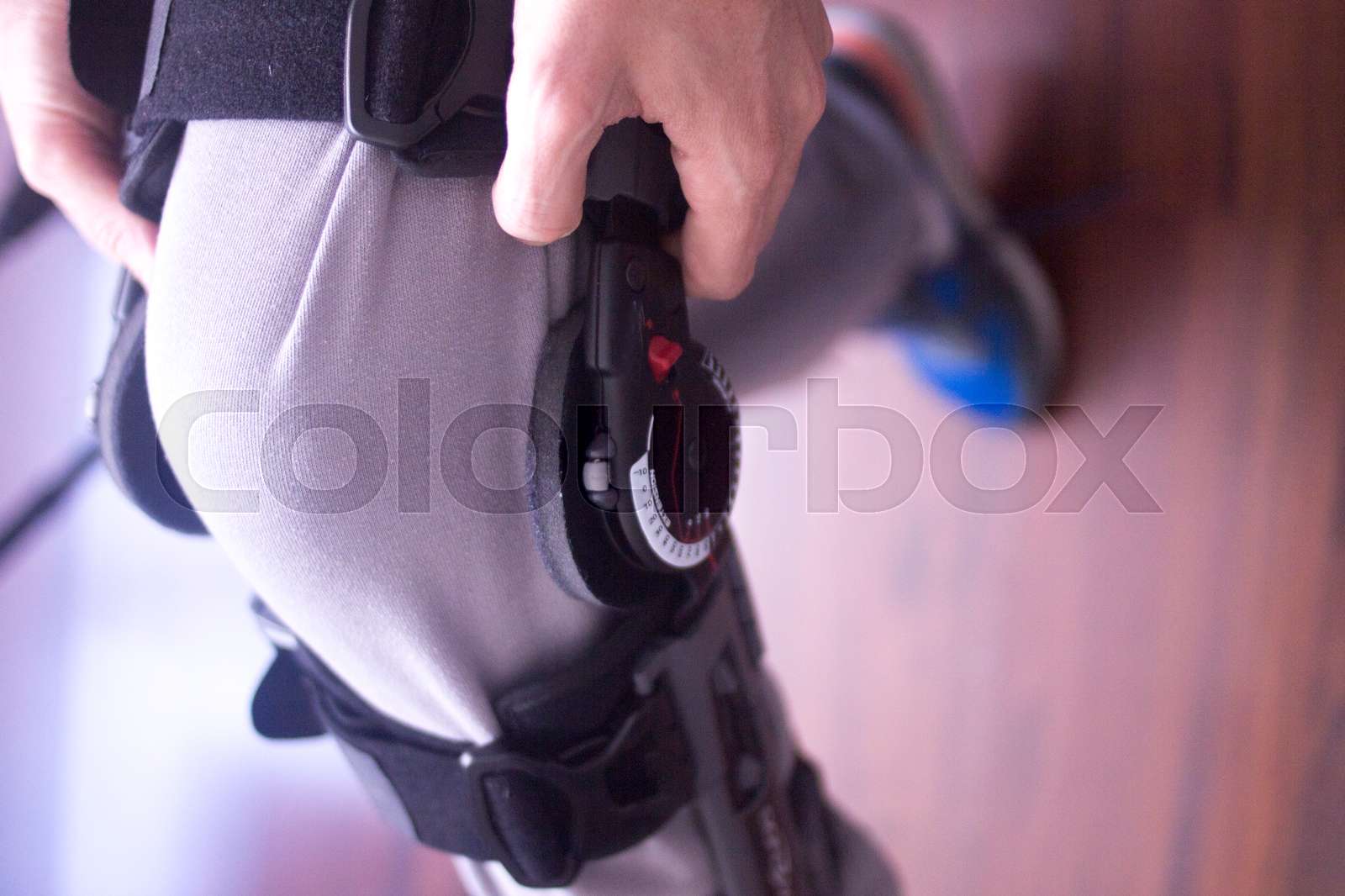 Injury leg brace support | Stock image | Colourbox