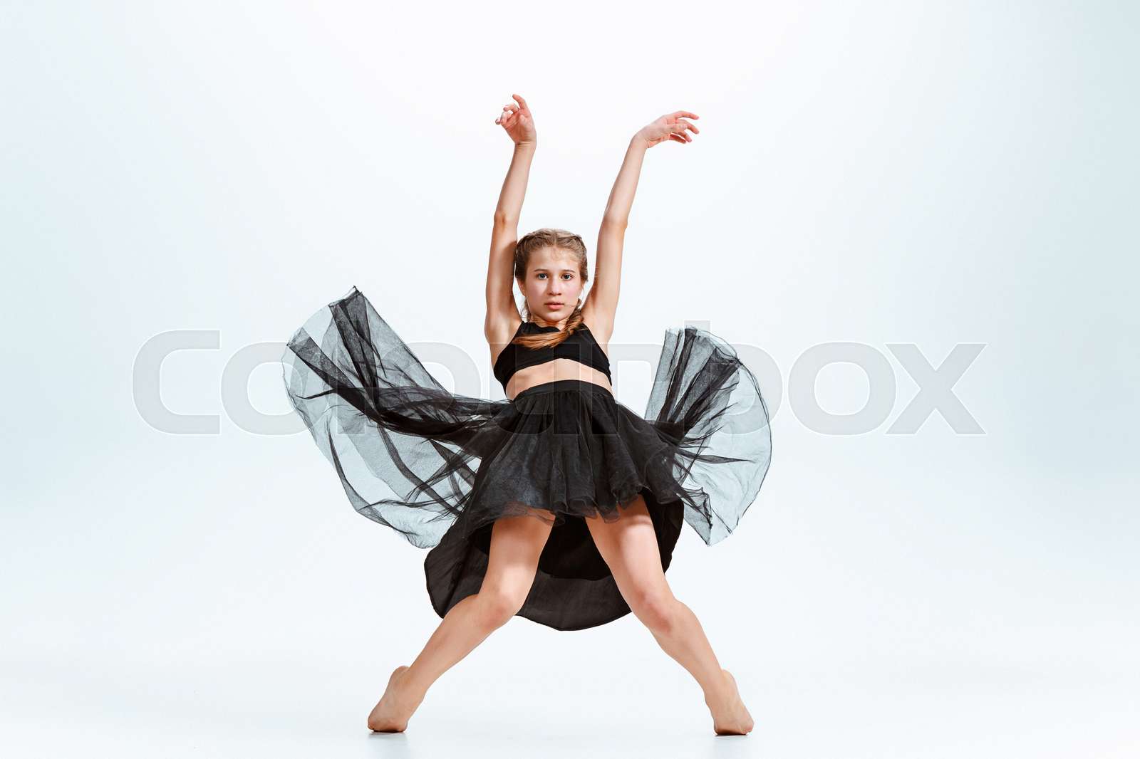 Young girl break dancing | Stock image | Colourbox