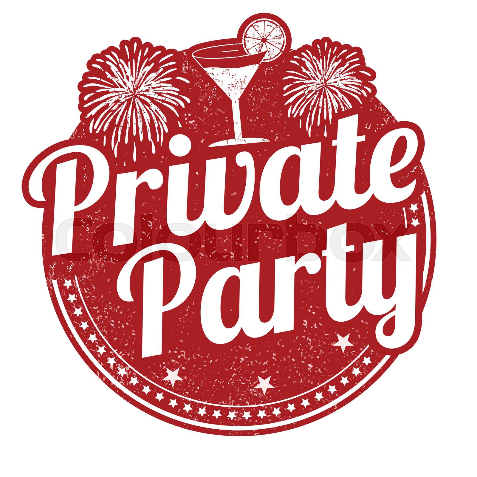 Private party sign or stamp | Stock vector | Colourbox