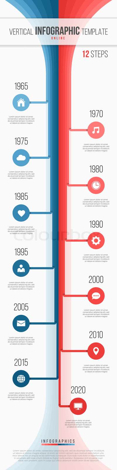 Vertical Timeline Infographic
