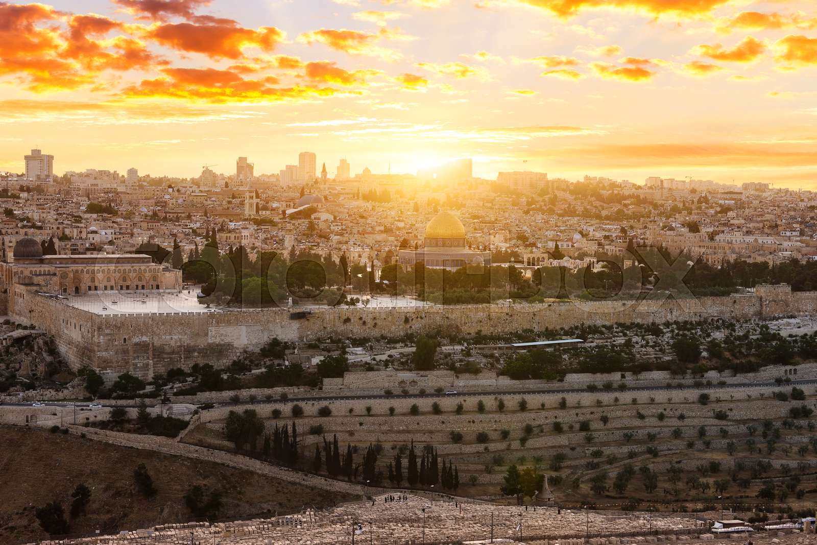 jerusalem city by sunset | Stock image | Colourbox