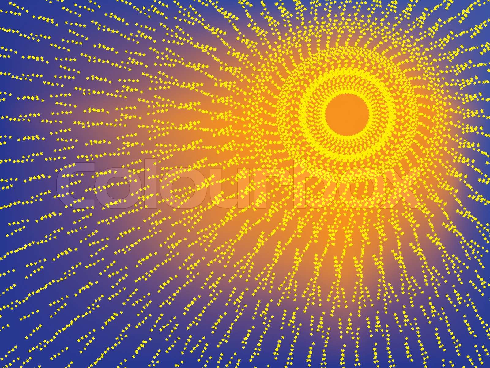 shining sun vector illustration | Stock vector | Colourbox