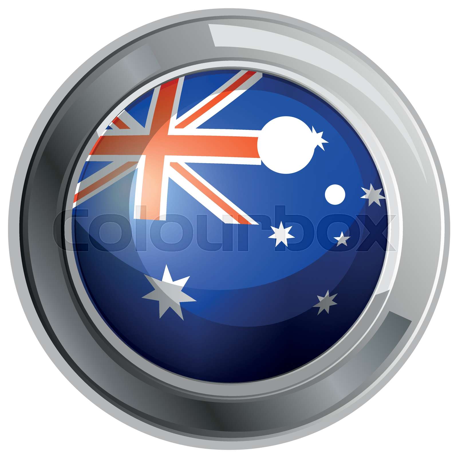 Flag of Australia in round icon | Stock vector | Colourbox