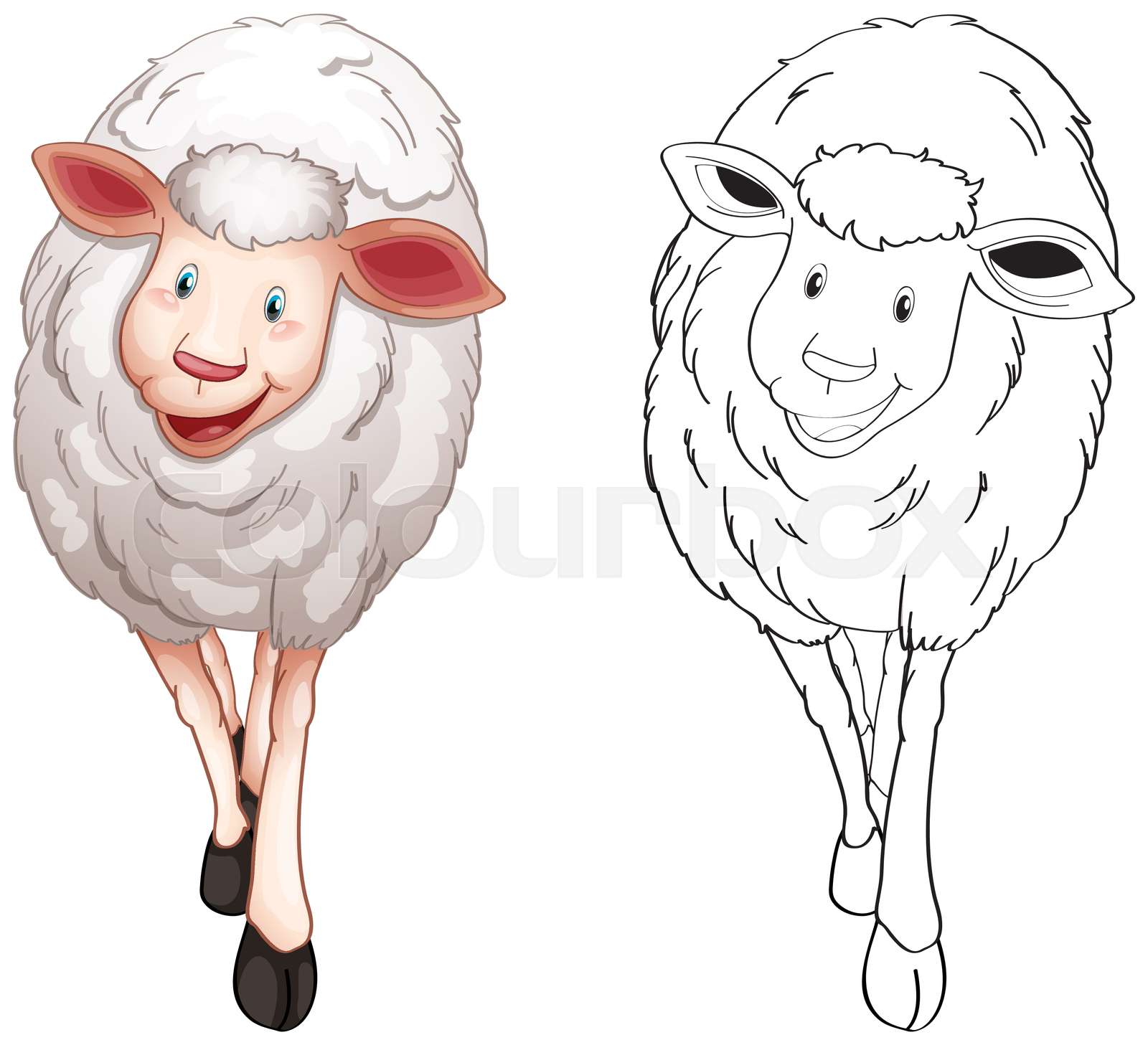 schaf, clipart, freigestellt | Stock-Vektor | Colourbox