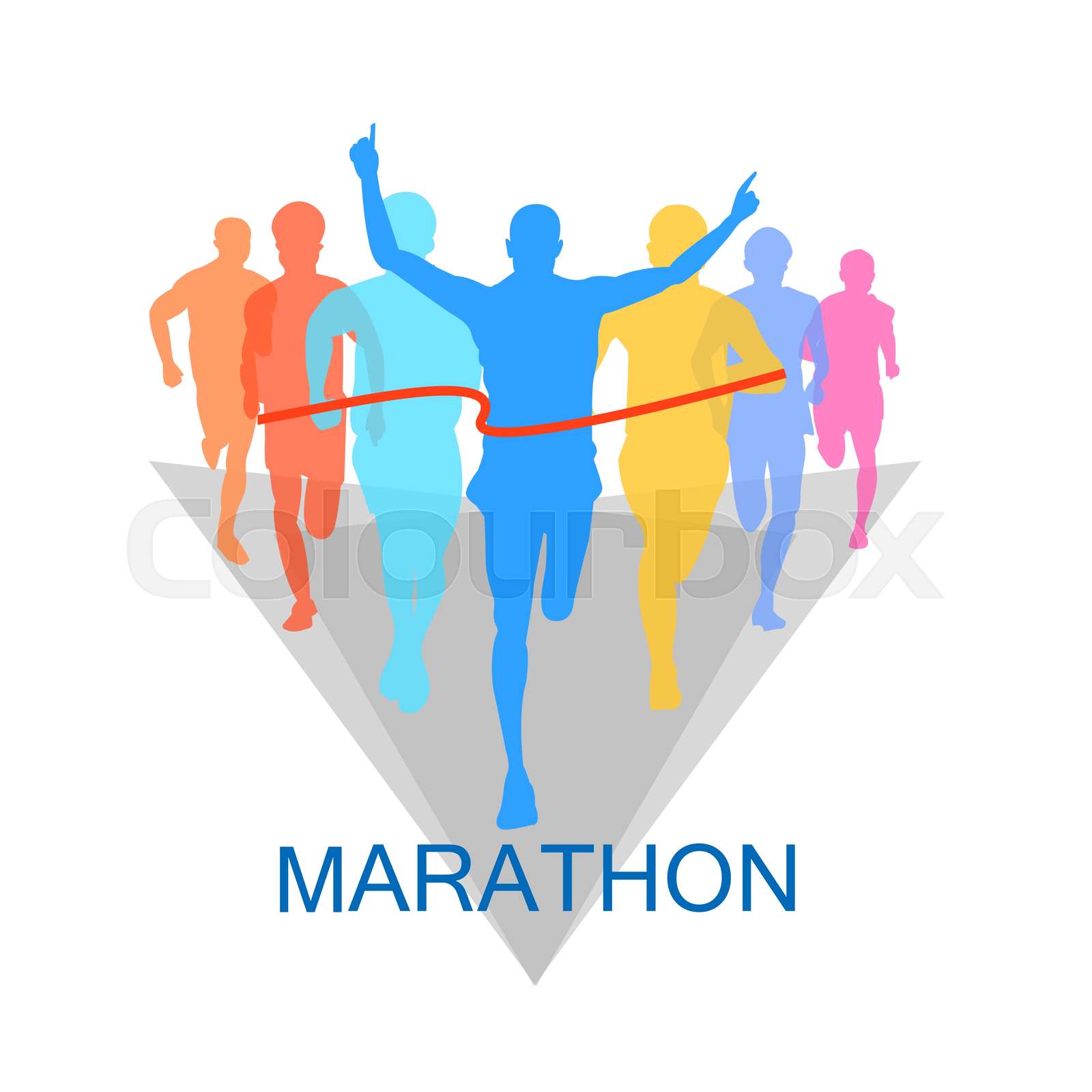 Marathon the winner | Stock vector | Colourbox