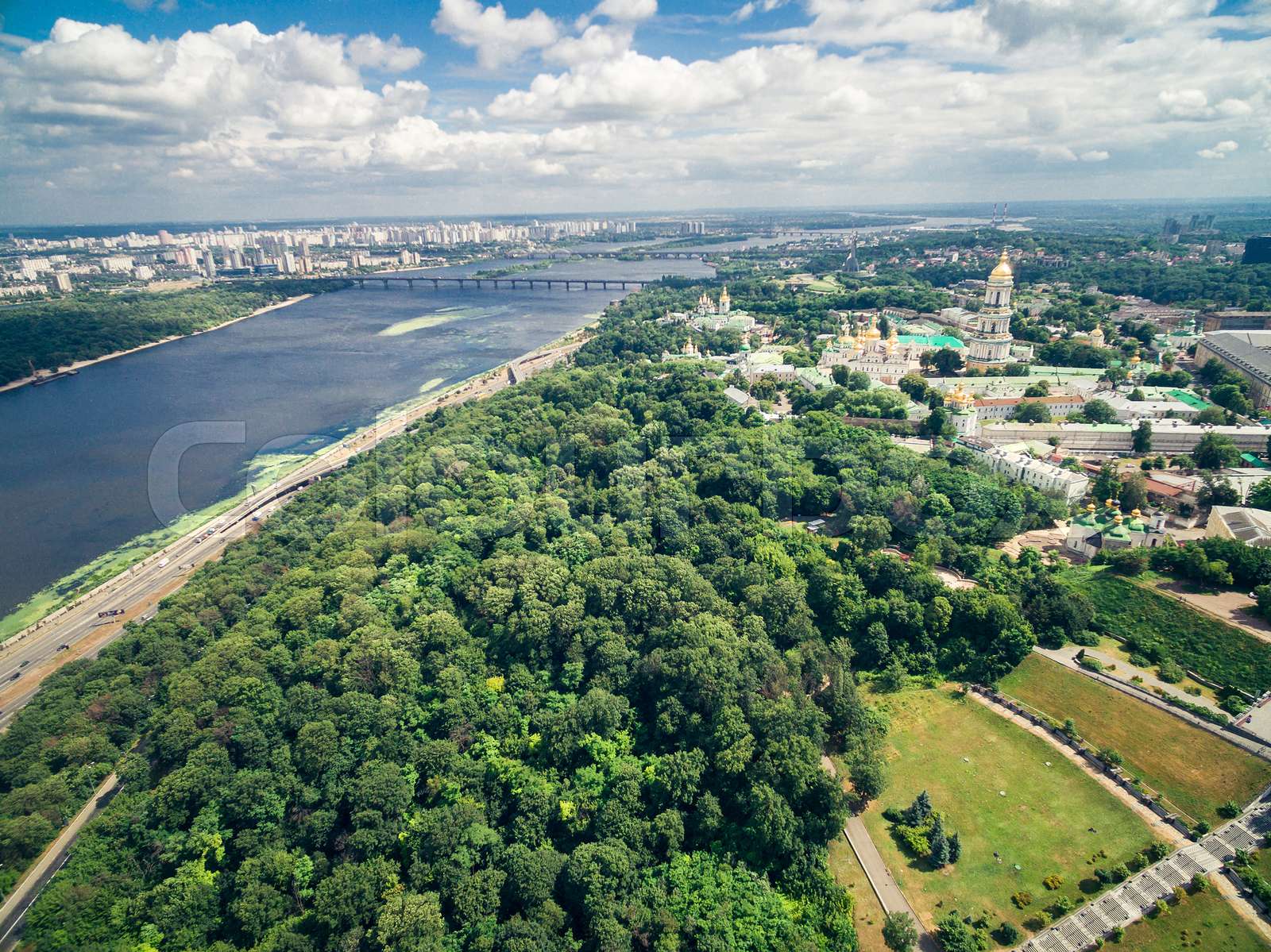 view of Lavra and Dnipro in Kyiv, Ukraine | Stock image | Colourbox