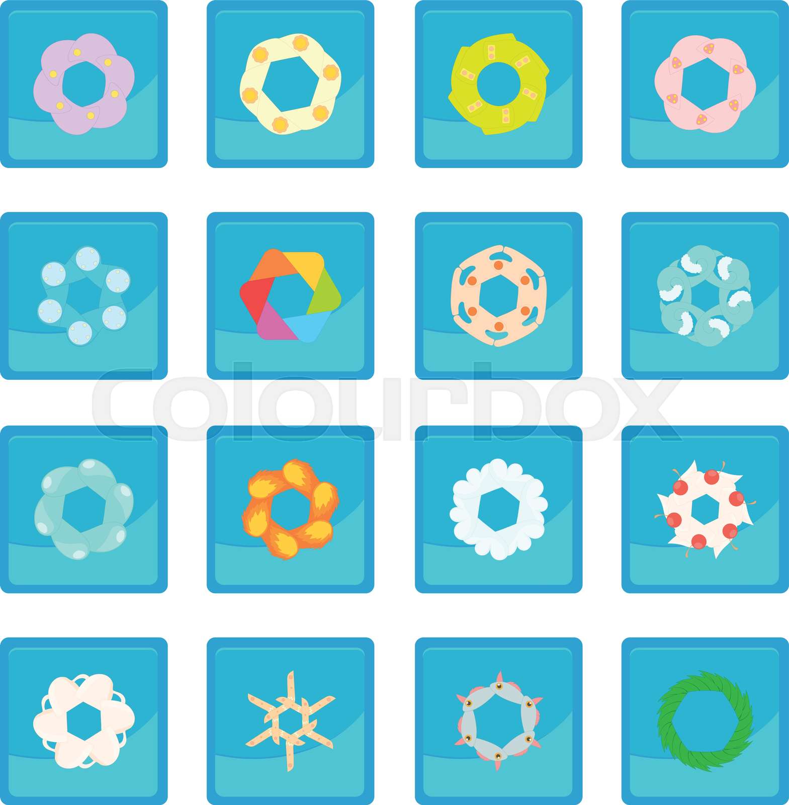 Photo diaphragm set, cartoon style | Stock vector | Colourbox