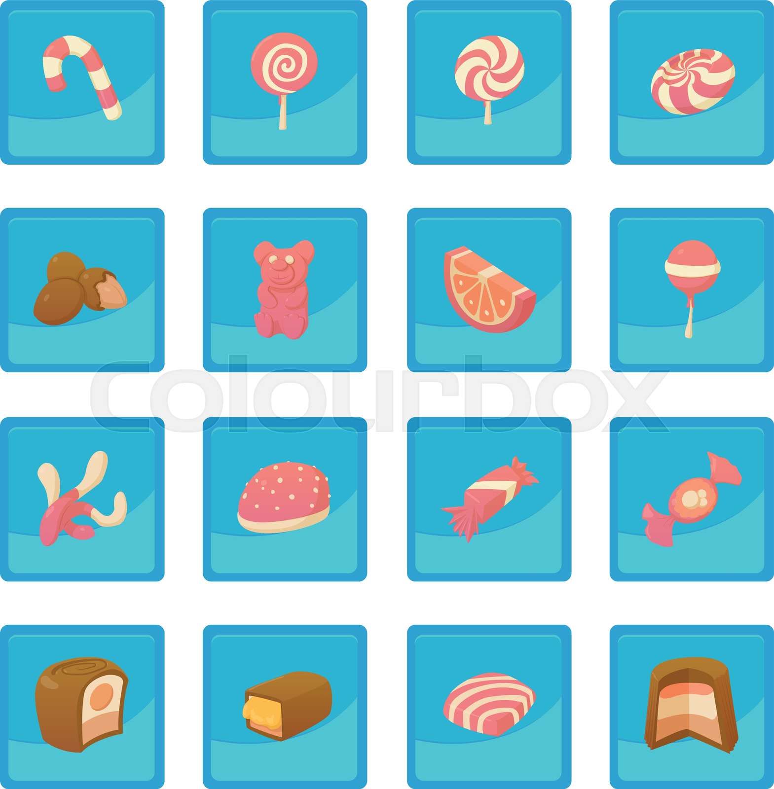 slik, ikon, sæt | Stock vektor | Colourbox