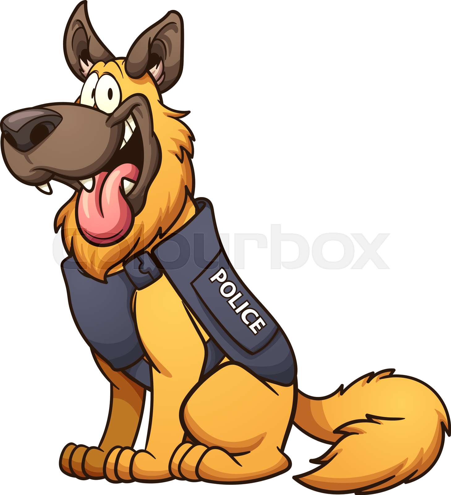 Police dog | Stock vector | Colourbox