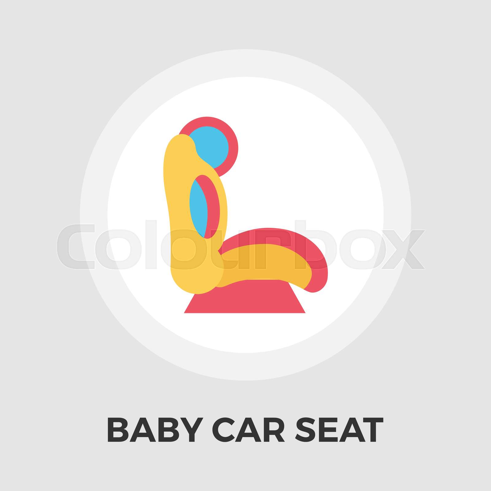 Child Car Seat Flat Icon | Stock vector | Colourbox