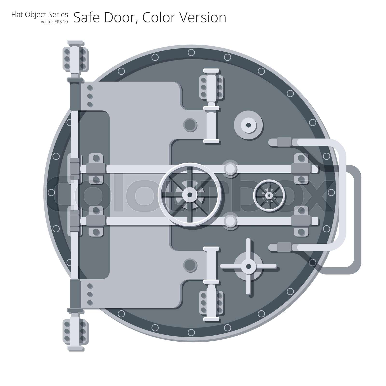 Flat Safe and Vault Door. | Stock vector | Colourbox