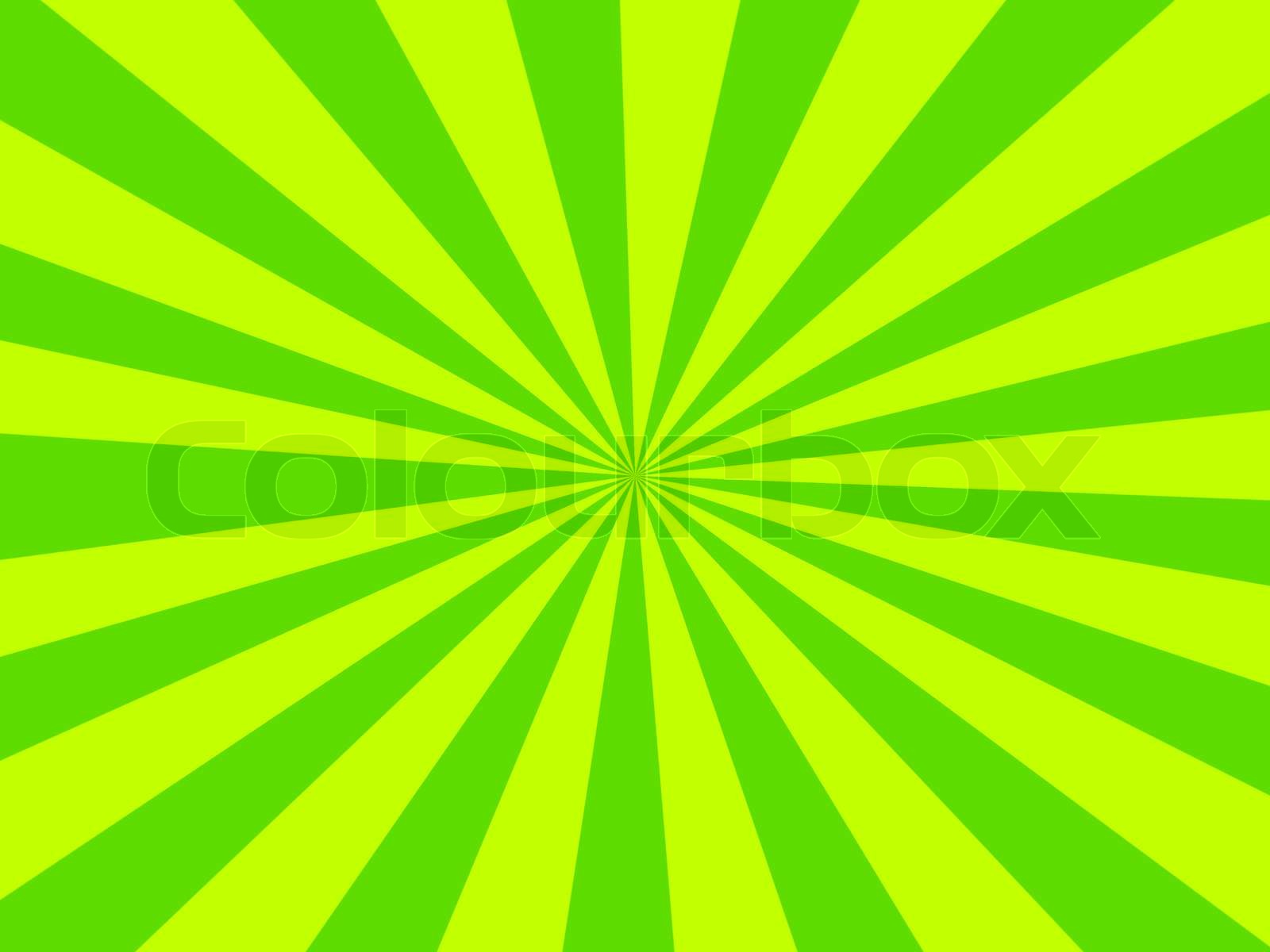 Bright Green Rays Background | Stock image | Colourbox