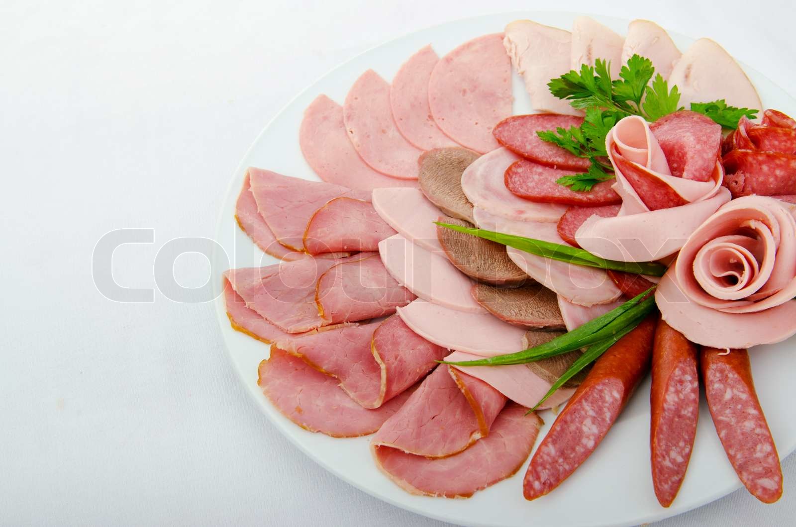 Meat platter with selection | Stock image | Colourbox