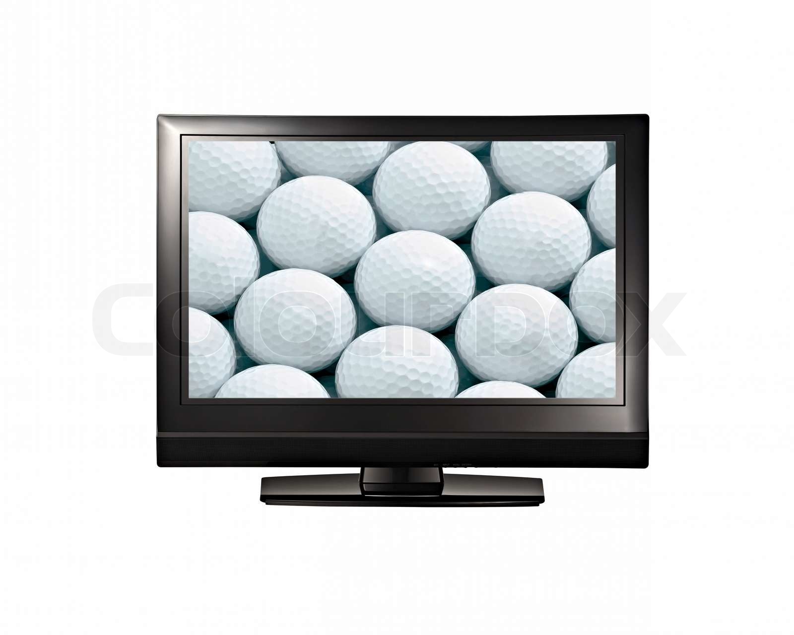 golf balls in monitor | Stock image | Colourbox