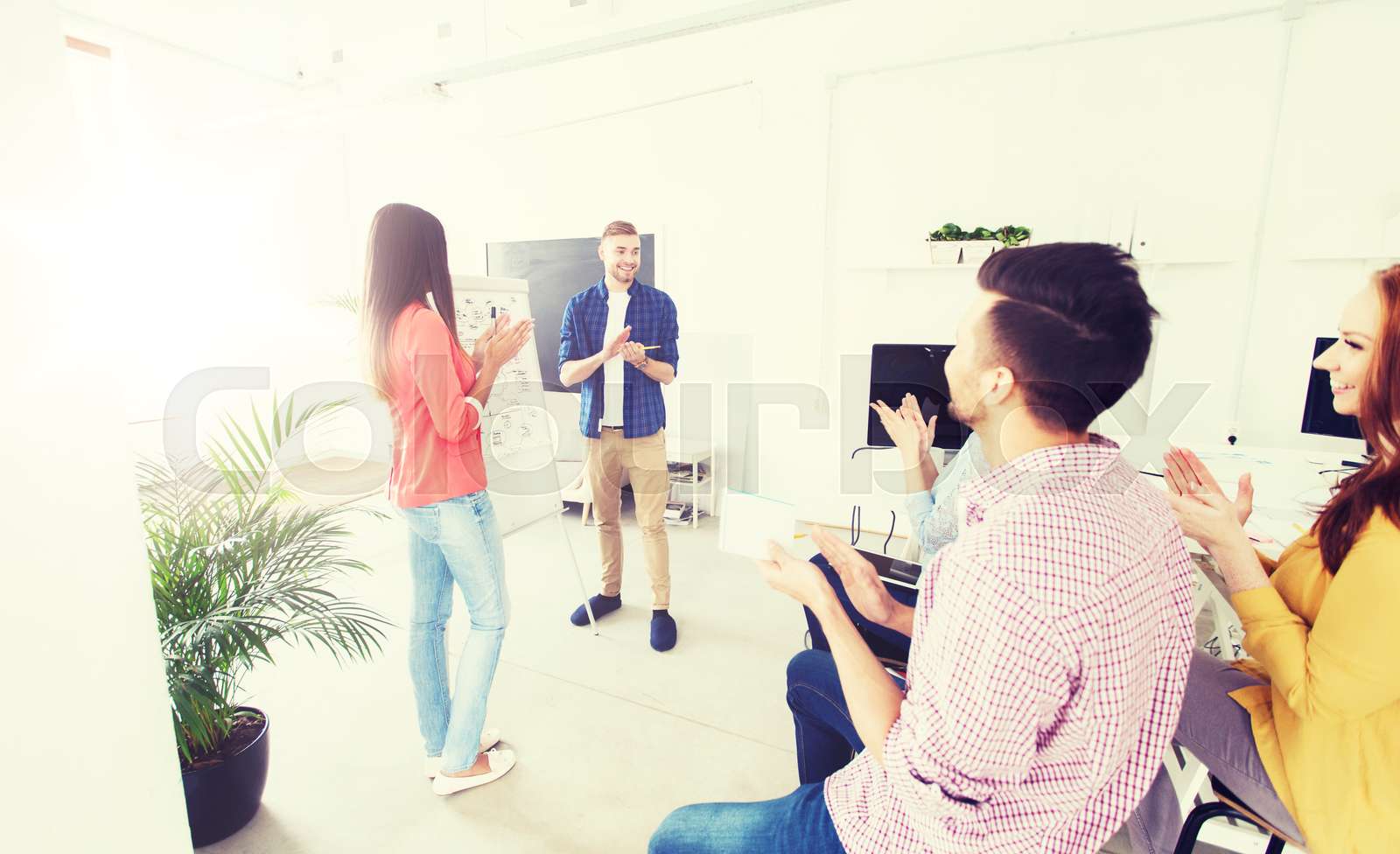 creative team celebrating success | Stock image | Colourbox