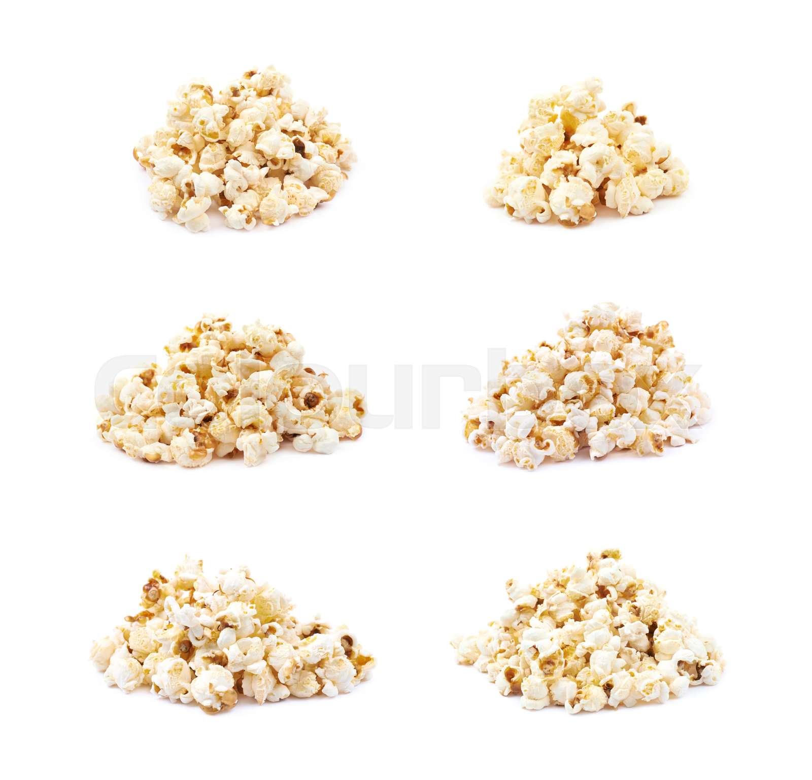 Pile of popcorn flakes isolated | Stock image | Colourbox