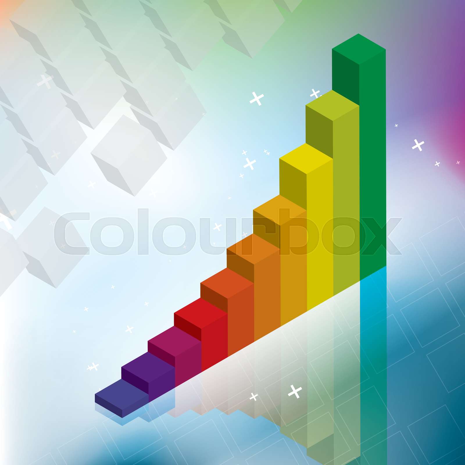 Progress bar chart | Stock vector | Colourbox
