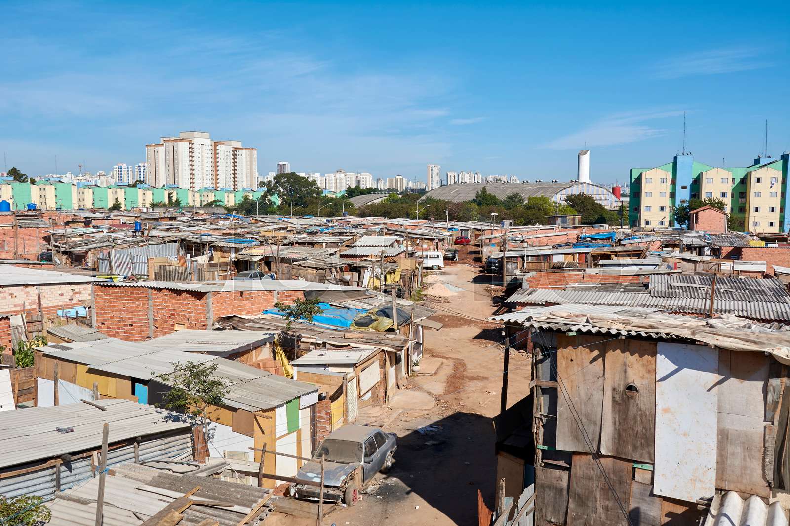 Favela in Sao Paulo city. | Stock image | Colourbox