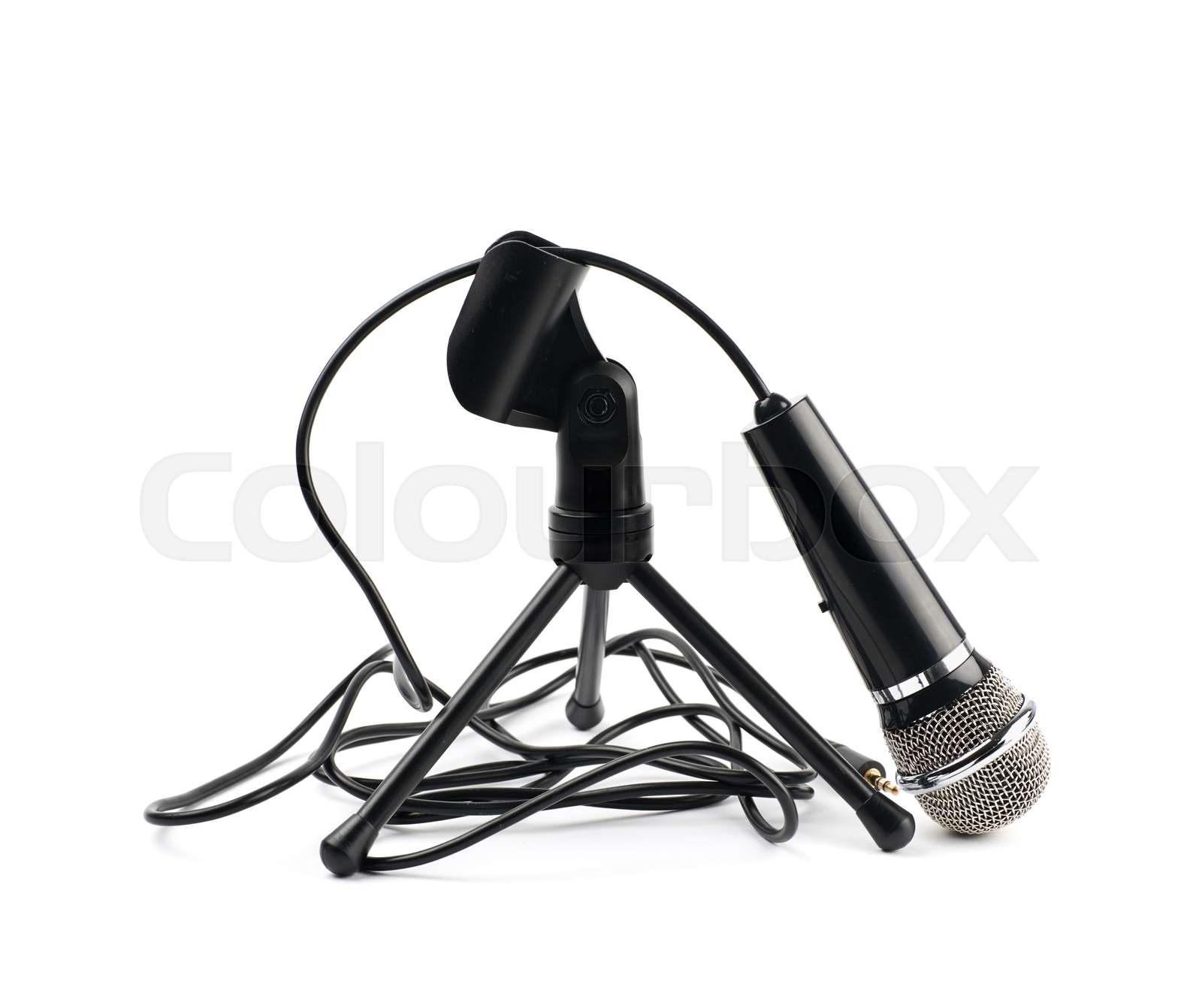 Microphone and a rack stand isolated | Stock image | Colourbox