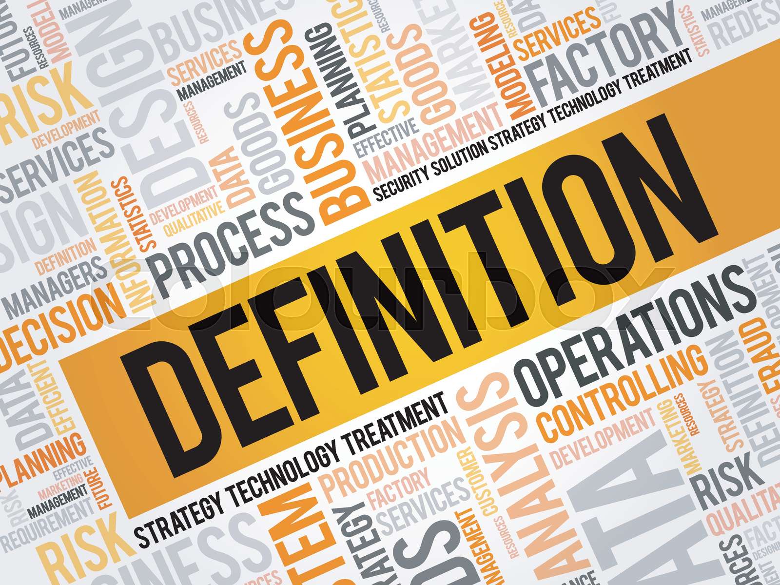 DEFINITION word cloud | Stock vector | Colourbox