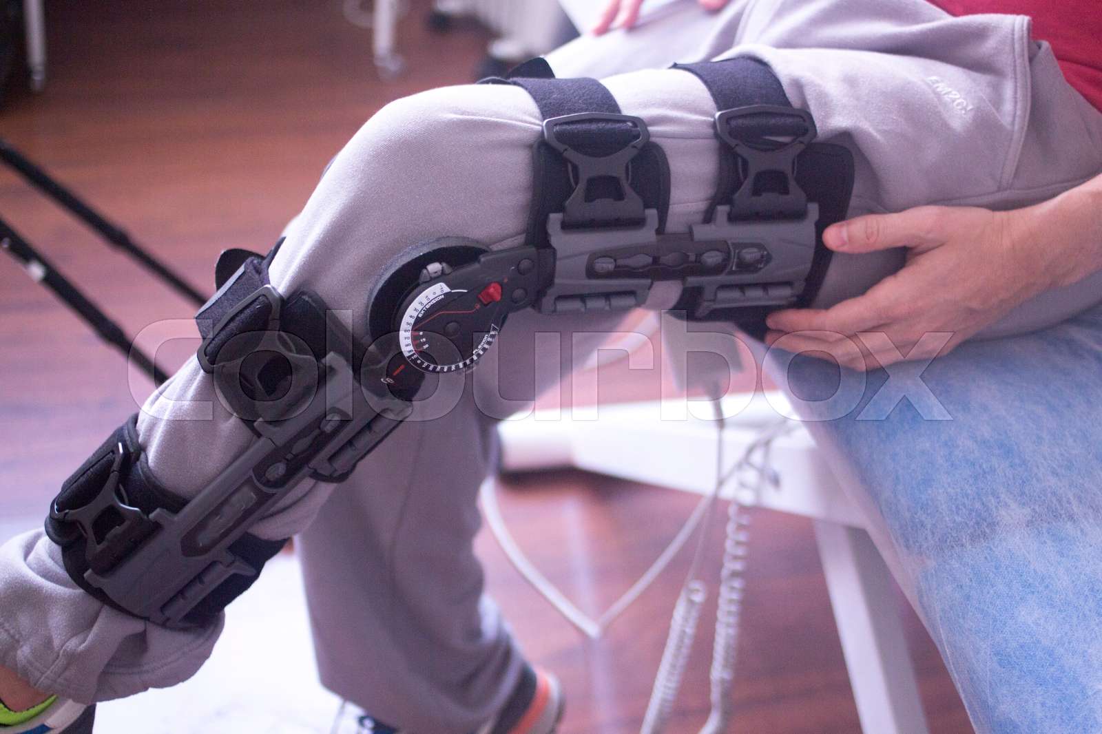 Injury leg brace support | Stock image | Colourbox