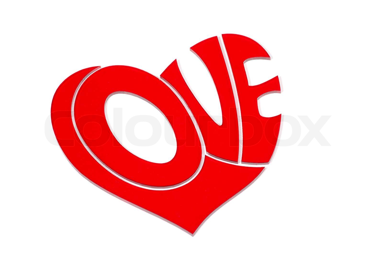 word love enclosed in shape of heart | Stock image | Colourbox
