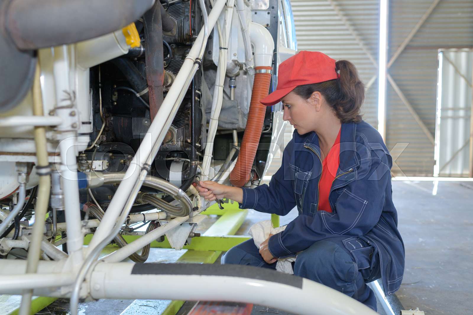 inspecting a sophisticated machine | Stock image | Colourbox