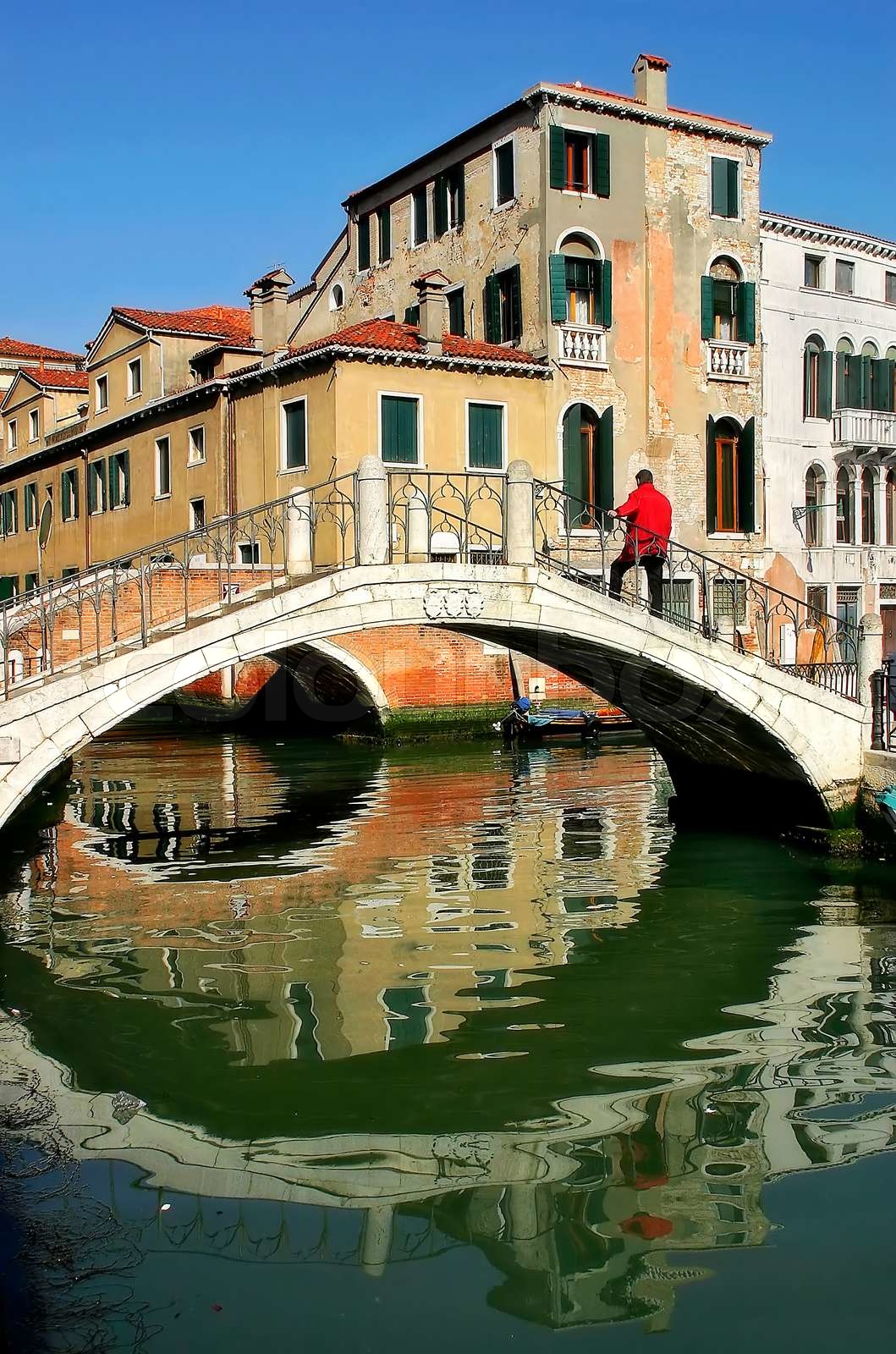Small bridge over venetian canal in Venice, Italy | Stock image | Colourbox