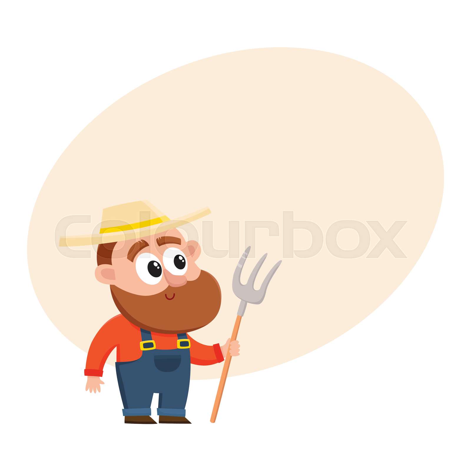 bauer, figur, cartoon | Stock-Vektor | Colourbox