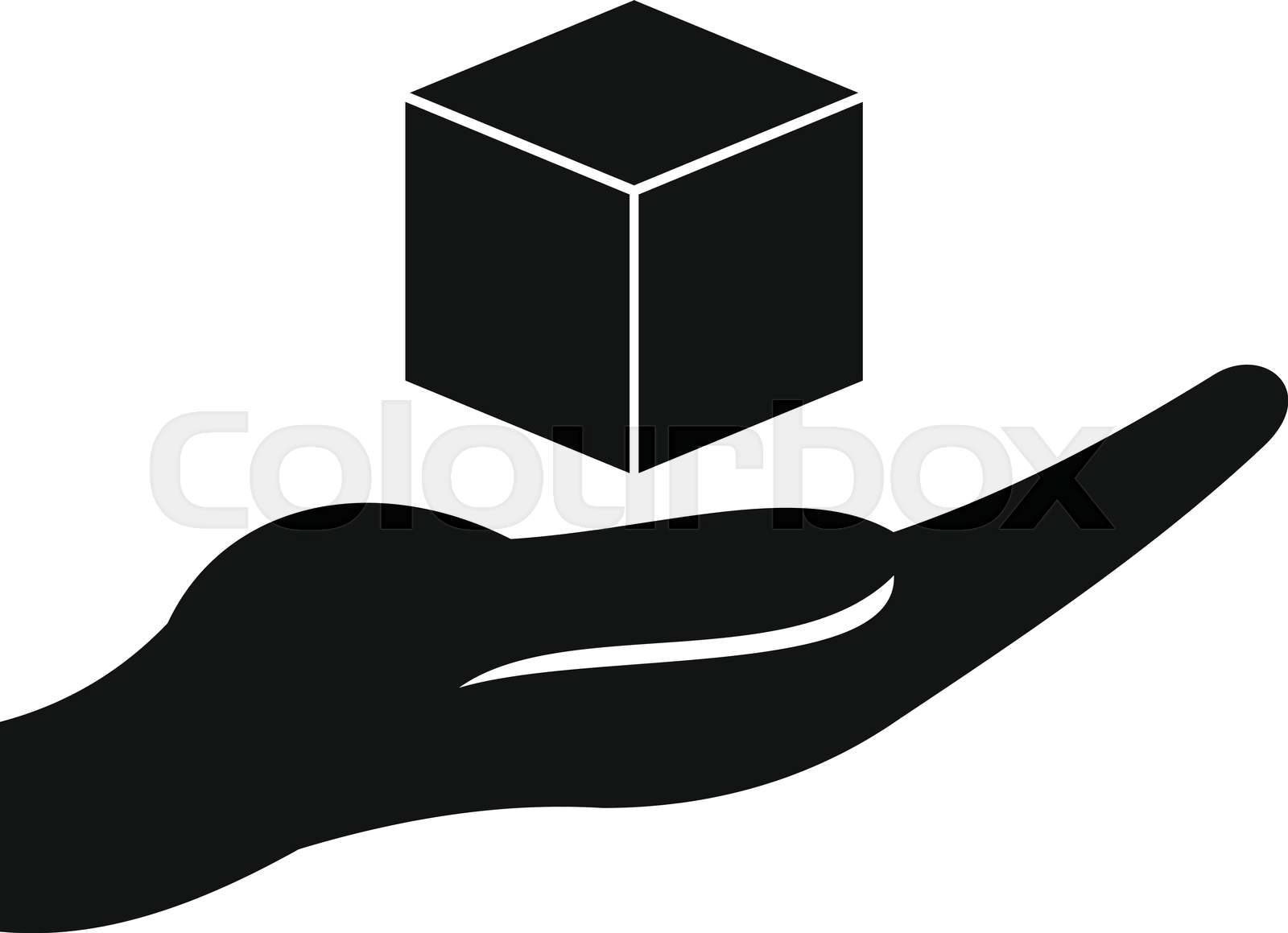 Cube 3d model icon simple | Stock vector | Colourbox