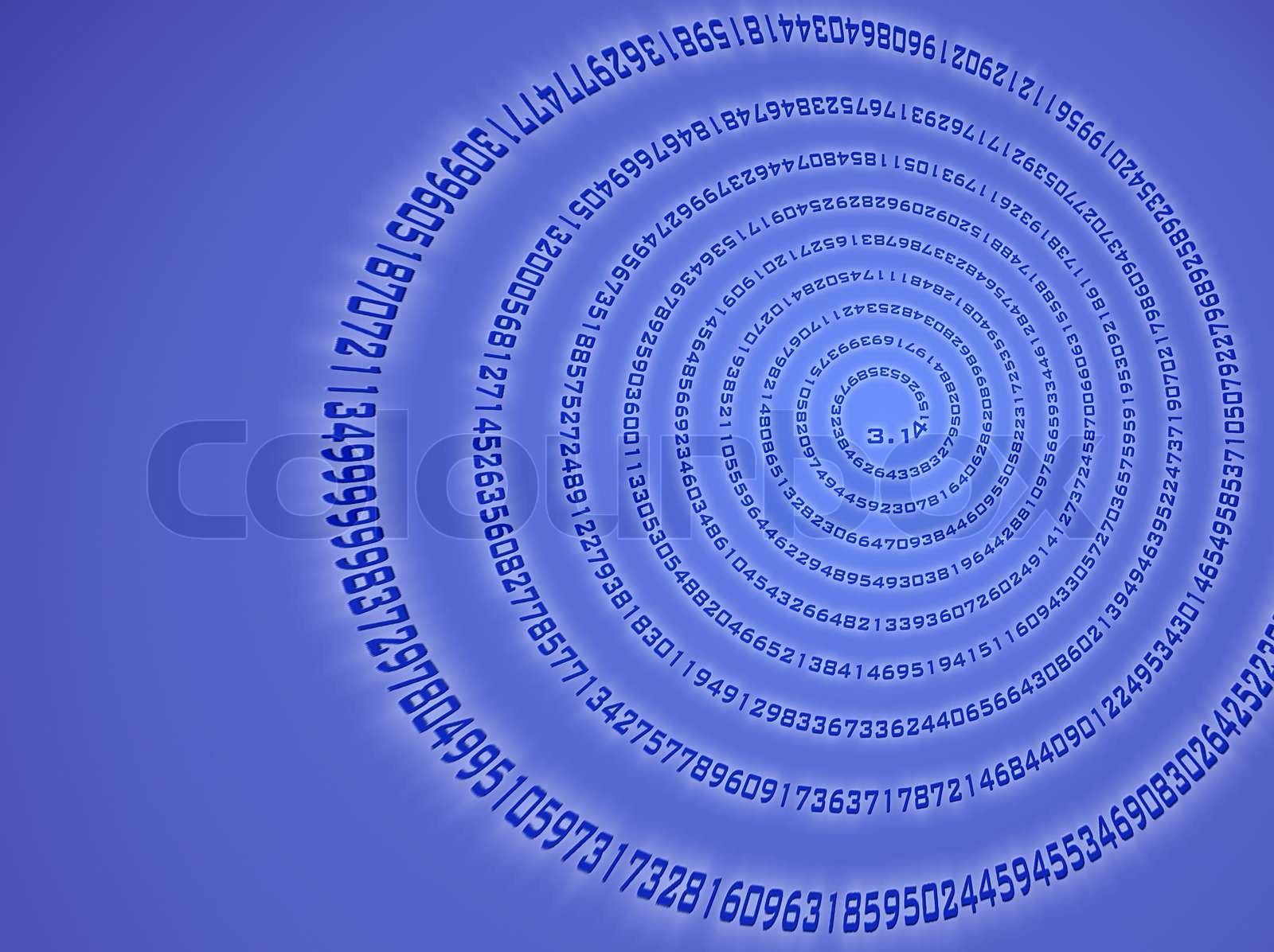 Spirale der pi Zahlen | Stock Bild | Colourbox