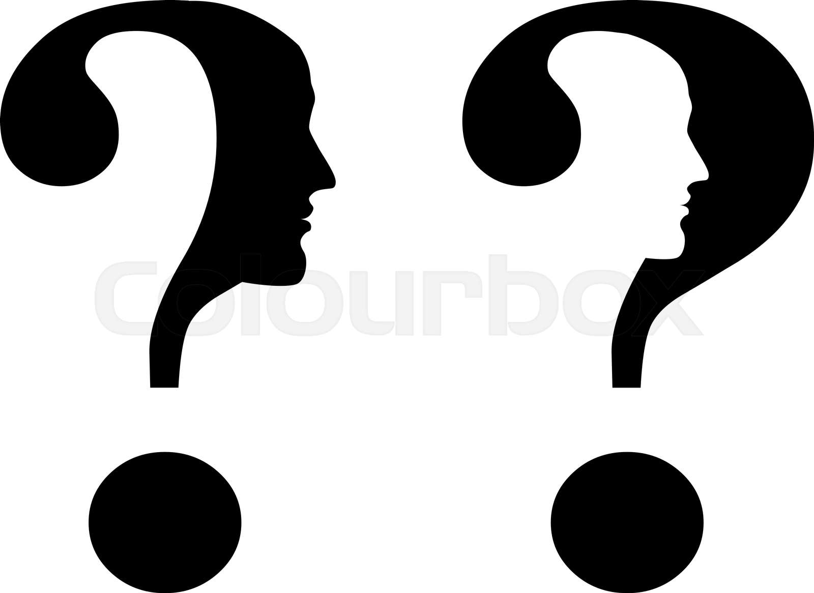 Question mark with face | Stock vector | Colourbox