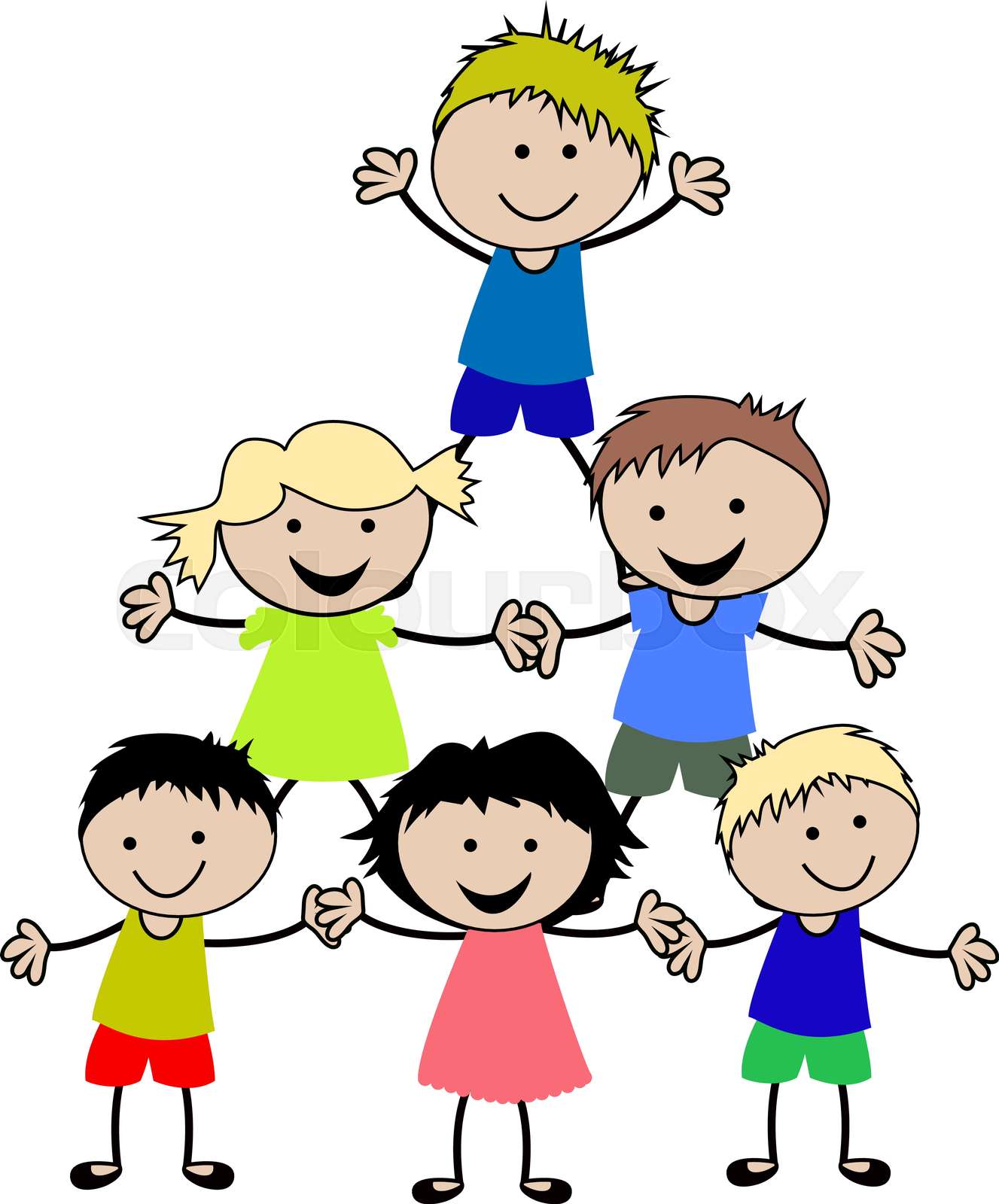 Children balancing | Stock vector | Colourbox