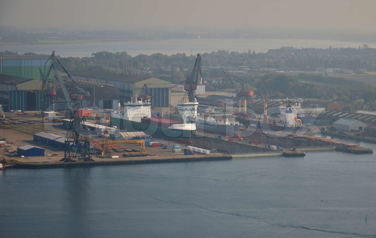Odense Steel Shipyard , Odense Steel Shipyard | Stock image | Colourbox