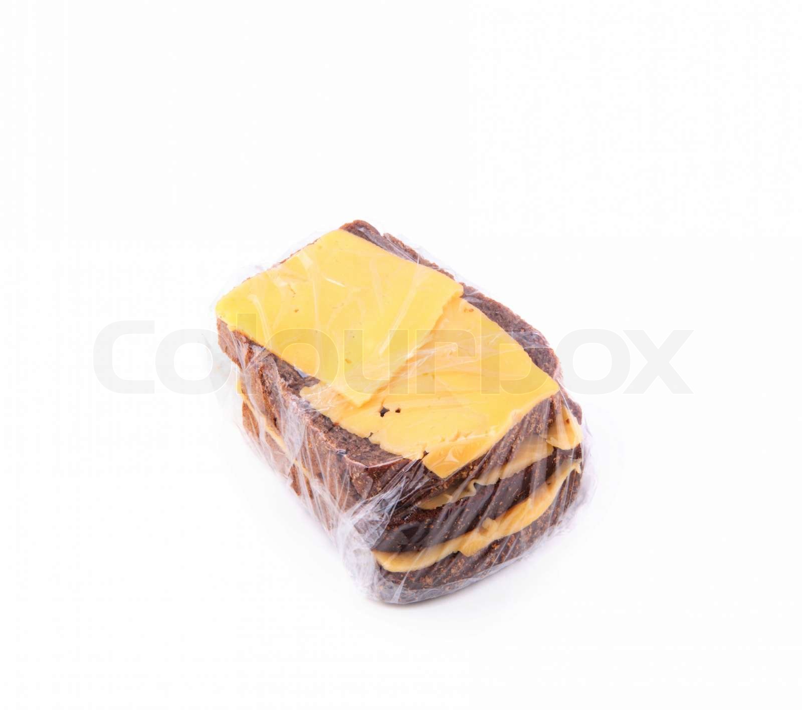 Bread and cheese isolated | Stock image | Colourbox