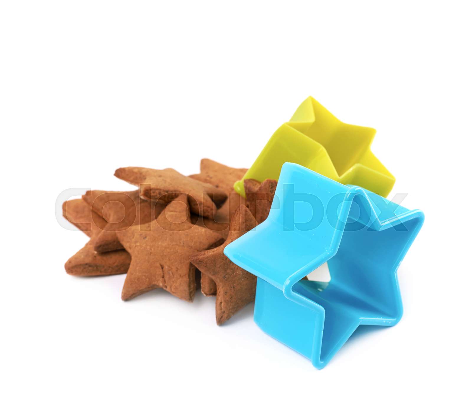 Star shaped cookie isolated | Stock image | Colourbox