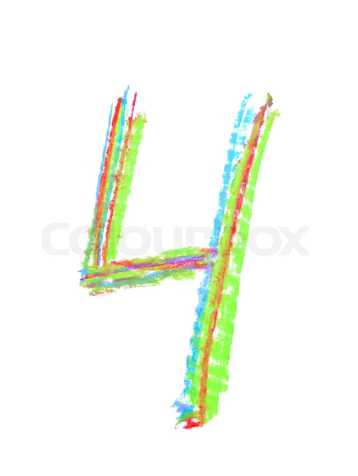 Hand drawn number symbol isolated | Stock image | Colourbox