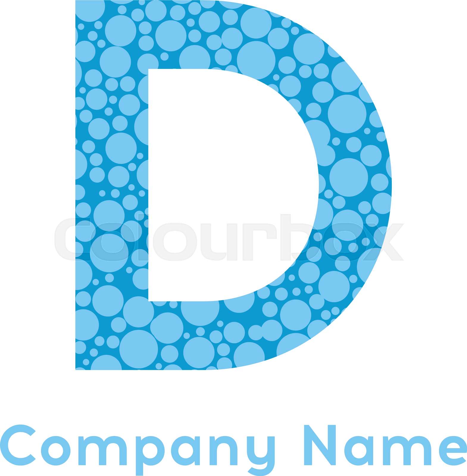 Letter D Bubbles Vector. Blue Bubble Design Vector Illustration ...