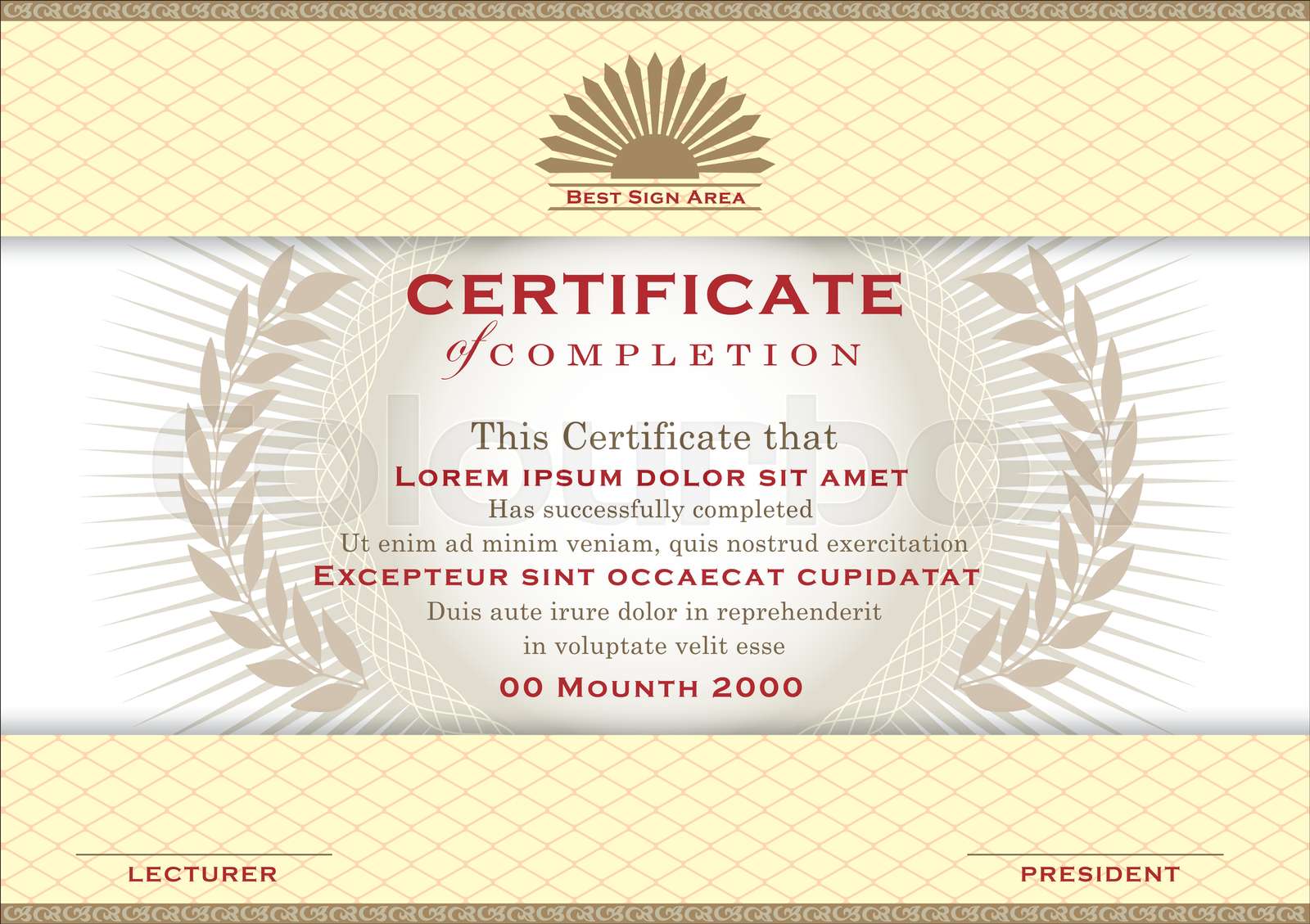 Grand Certificate Template | Stock vector | Colourbox