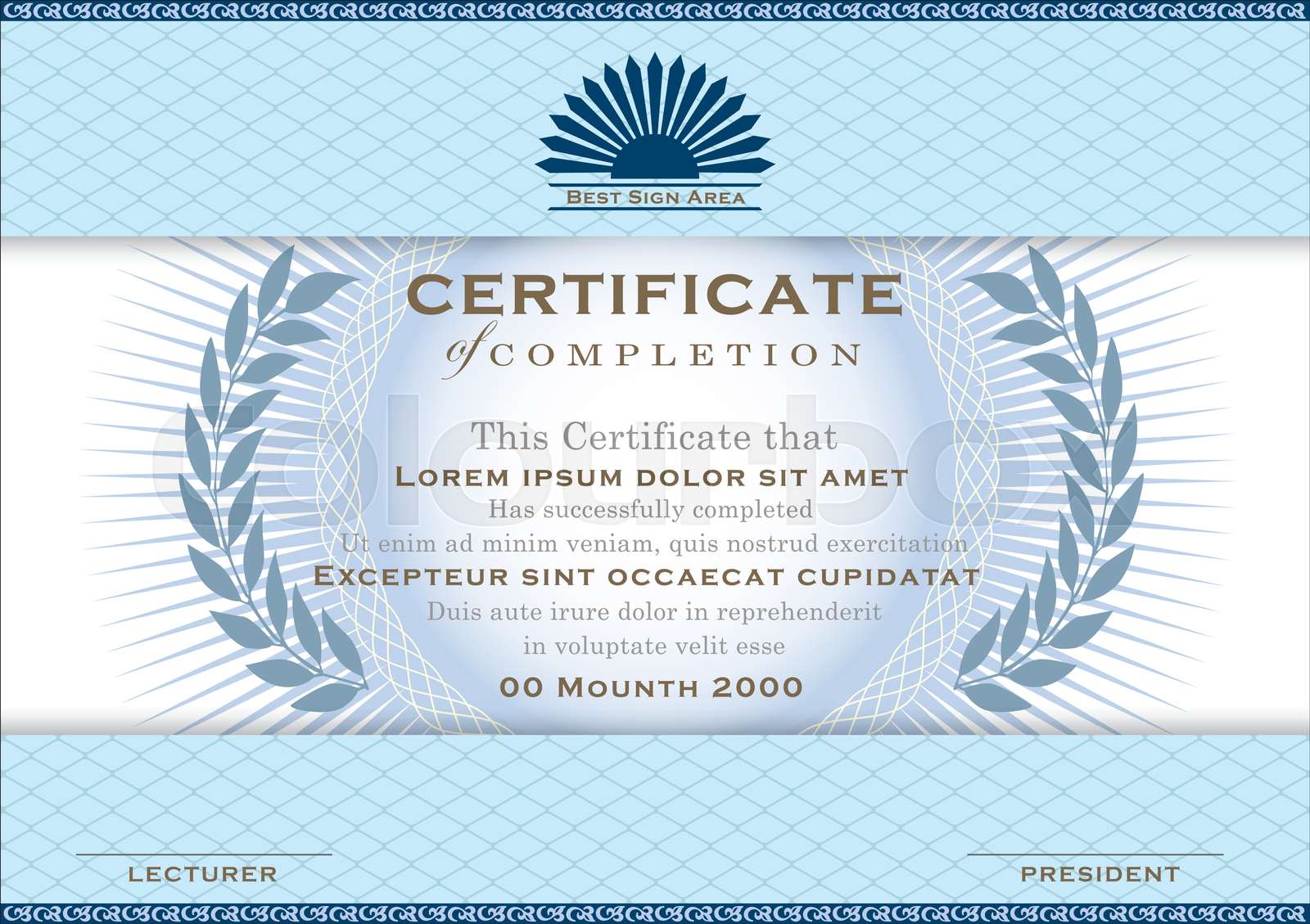 Grand Certificate Template | Stock vector | Colourbox