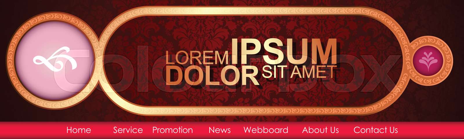 Vector Header Horizontal Web Menu Design. | Stock vector | Colourbox