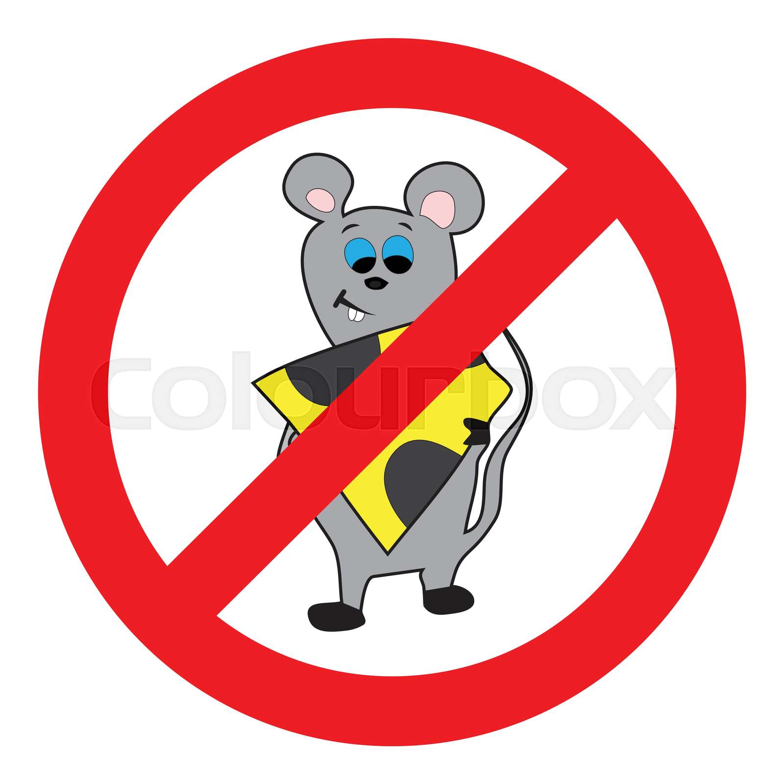 Prohibition of mouse and rodents | Stock vector | Colourbox