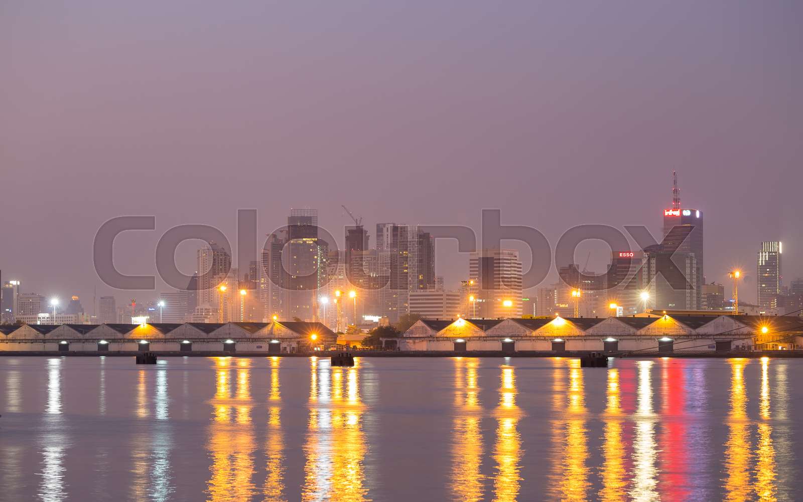 Reflection of streetlight | Stock image | Colourbox