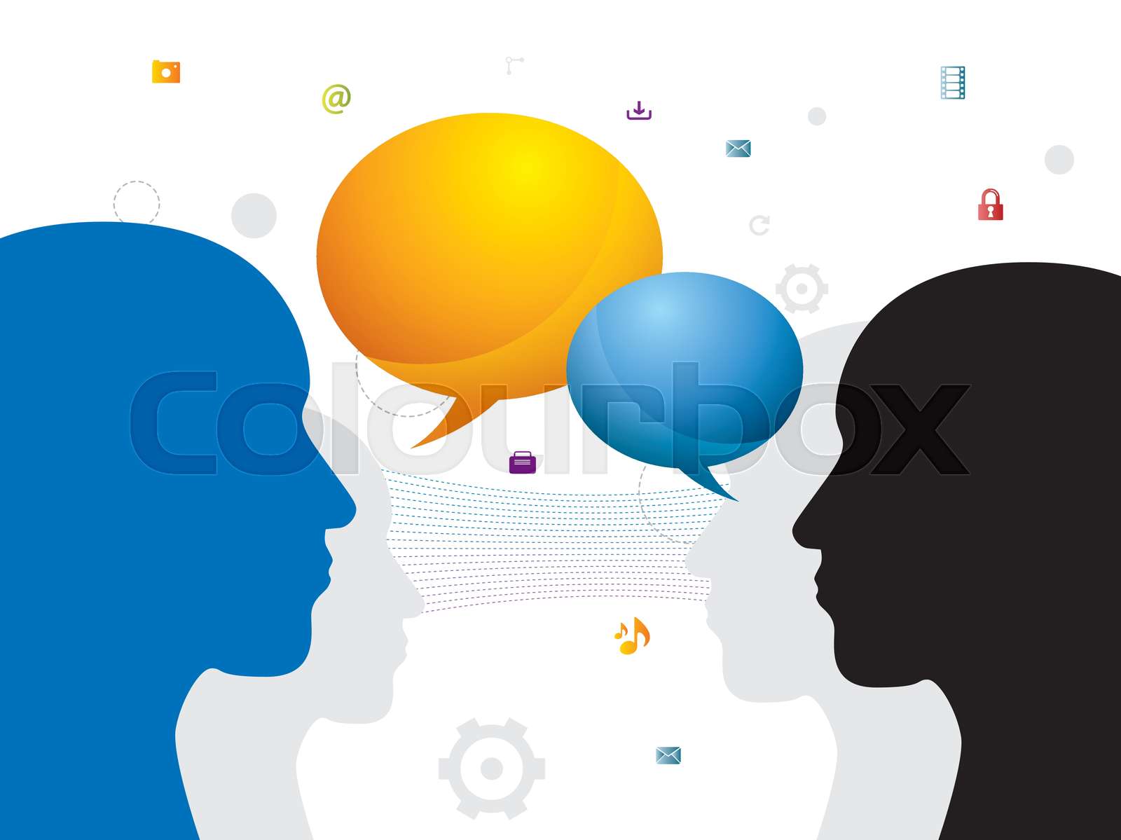 Communication between people | Stock vector | Colourbox