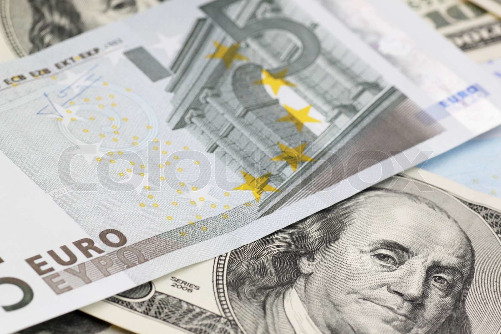 Euro And Dollars Stock Image Colourbox