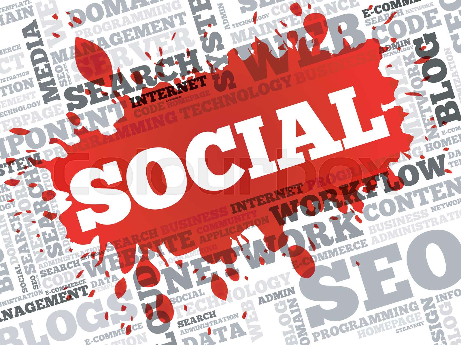 Social word cloud | Stock vector | Colourbox